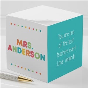 Teacher's Classroom Personalized Paper Note Cube