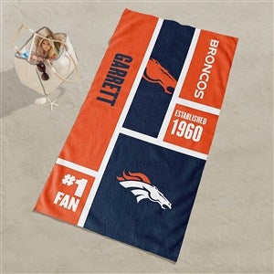 Denver Broncos NFL Personalized Beach Towel