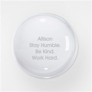 Engraved Message Crystal Paperweight