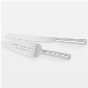 Engraved Lenox Devotion Anniversary Cake Knife and Server Set