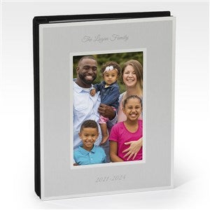Engraved Family Flat Iron Silver Photo Album