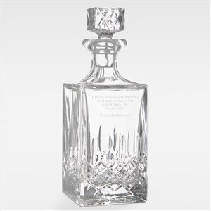 Engraved Pineapple III Cut Crystal Decanter