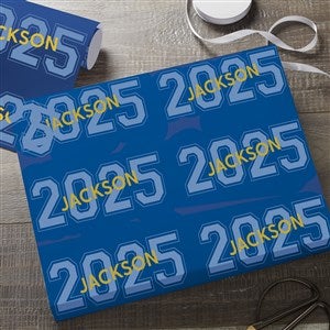 Collegiate Year Personalized Graduation Wrapping Paper - Large
