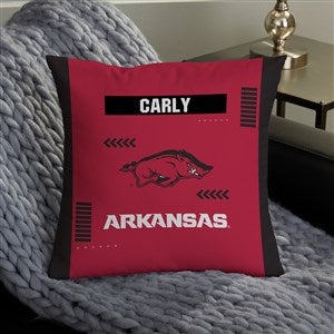NCAA Arkansas Razorbacks Classic Personalized Throw Pillow