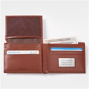 Engraved Dark Brown RFID & Passcase Wallet