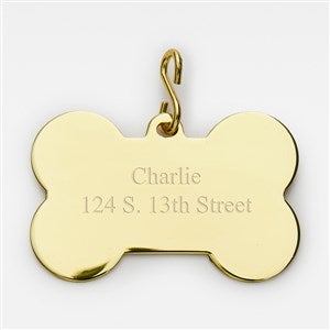 Engraved Gold Bone Tag