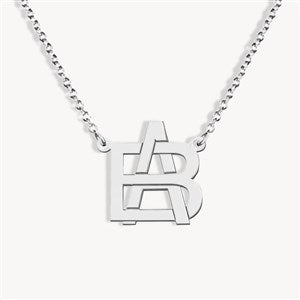 Personalized Overlapping Initials Necklace