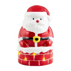 Ceramic Musical Santa Light Up Sitter