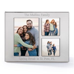 Engraved Silver Collage Picture Frame