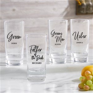 Kittenish Wedding Party Personalized Drinking Glasses