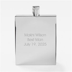 Kittenish Engraved Thin Rectangle Flask