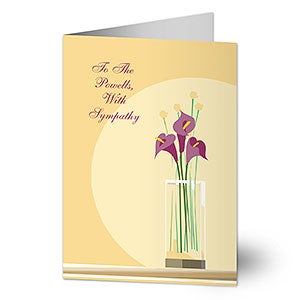 Personalized Sympathy Cards - Flowers