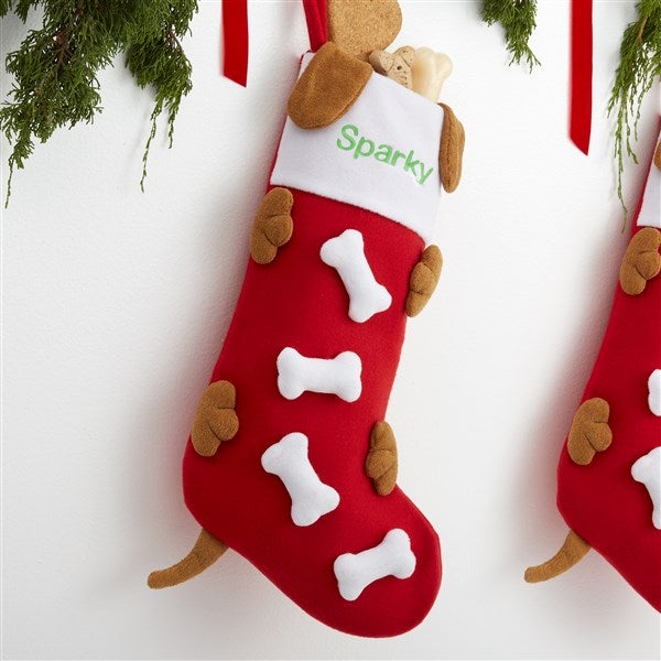 Personalized Christmas Stockings for Dogs - Doggie Bones