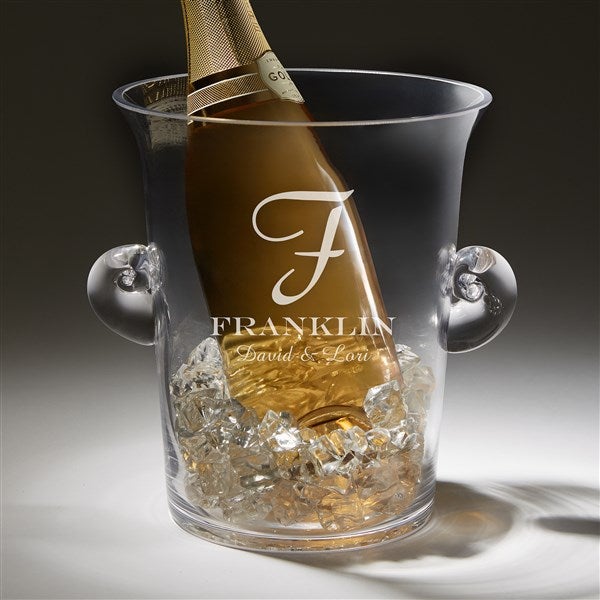 Personalized Ice Bucket Chiller - Family Monogram