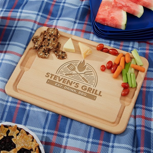 Personalized BBQ Cutting Board 15x21 - The Grill