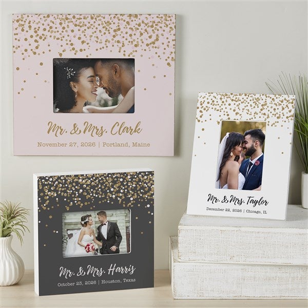 Personalized Wedding Picture Frame - Sparkling Love