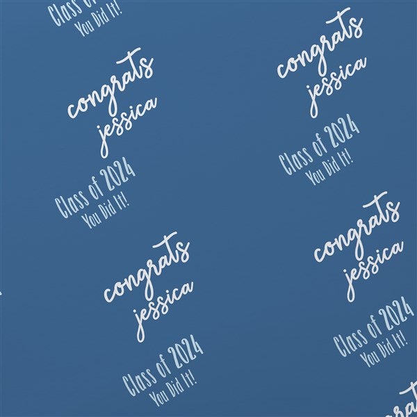 Personalized Graduation Wrapping Paper - Step & Repeat