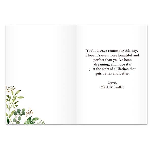 Personalized Wedding Greeting Card - Woodsy Wedding
