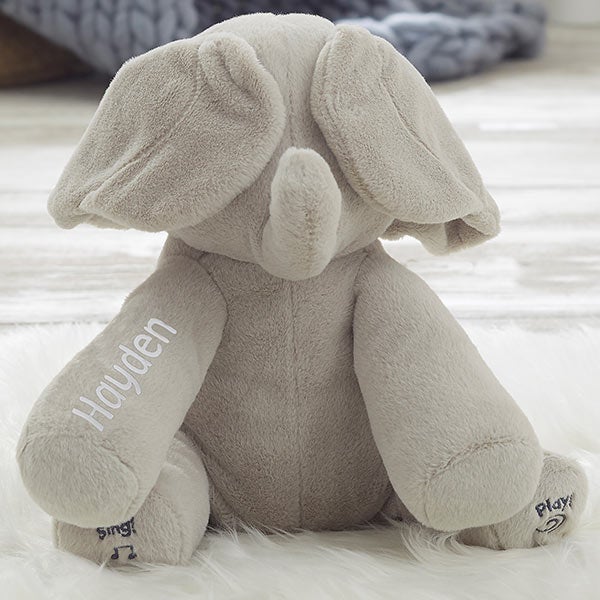 Personalized Gund Baby Animated Flappy The Elephant Plush Toy
