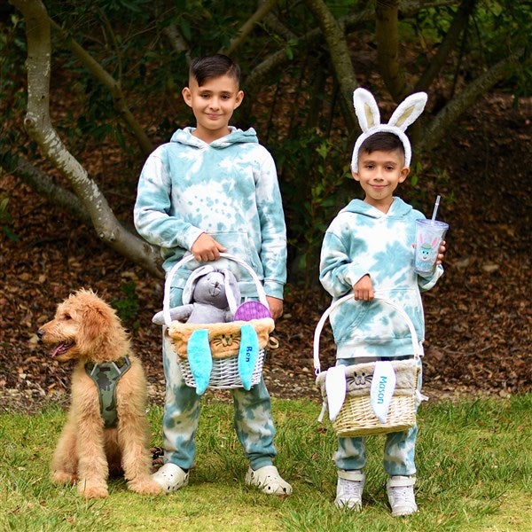 Personalized Tan Bunny Easter Basket