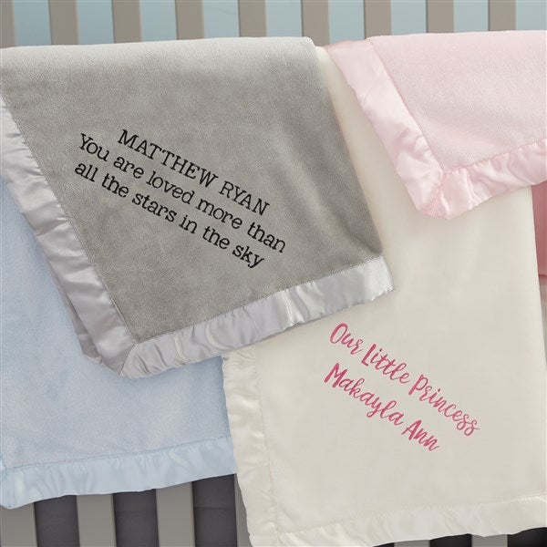 Personalized Custom Embroidered Baby Blankets