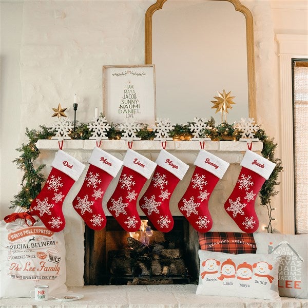 White Cast Iron Snowflake Stocking Holder