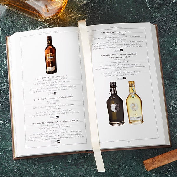 Single Malt Scotch Personalized Leather Book