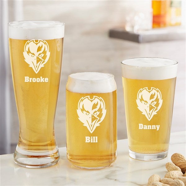 NFL Baltimore Ravens Personalized 16 oz. Beer Can Glass