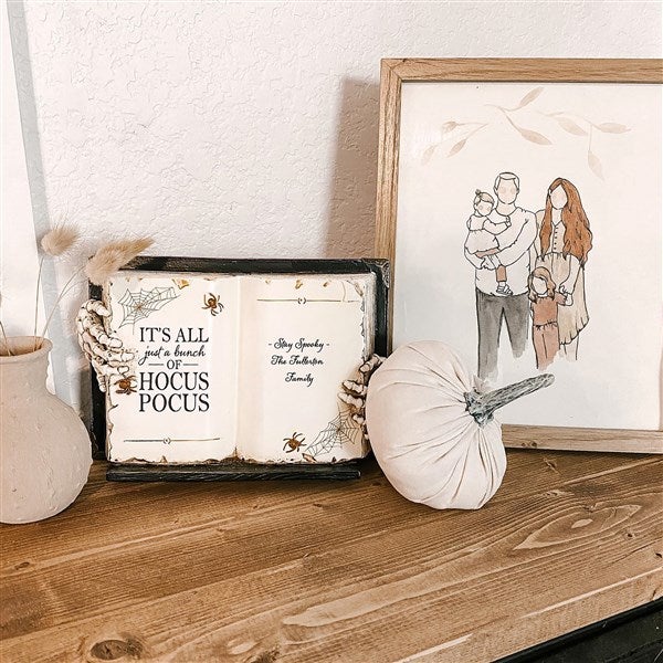 Hocus Pocus Personalized 3-D Resin Spellbook Shelf Sitter