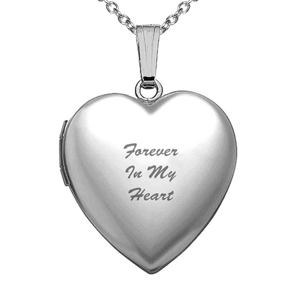 Engraved Photo Heart Locket