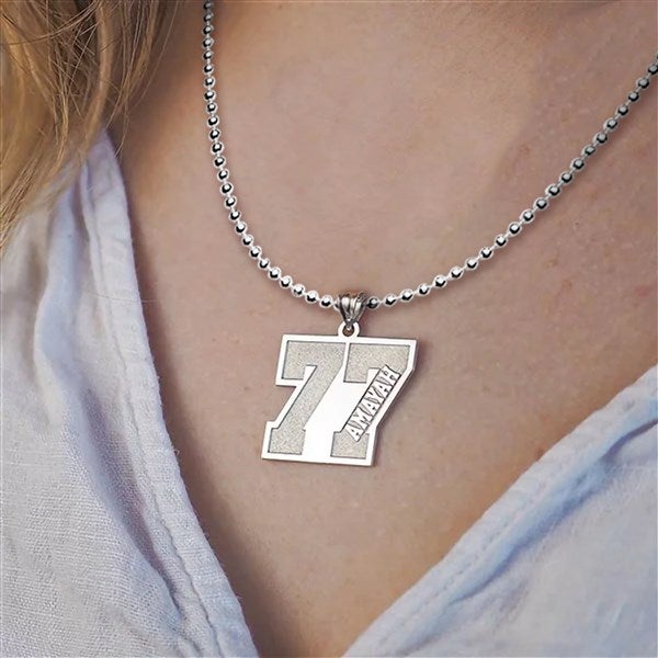 Personalized Number Pendant with Name