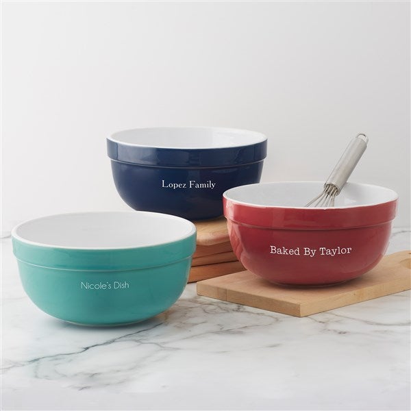 Classic Personalized Ceramic Serving Bowl