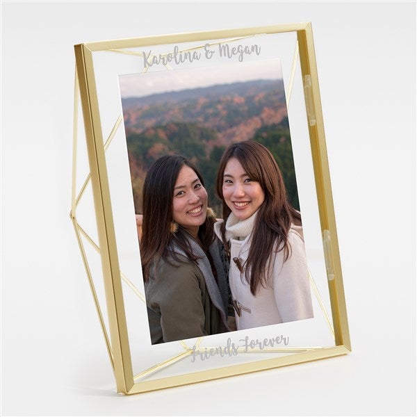 Engraved Gold Prisma Friend Photo Frame