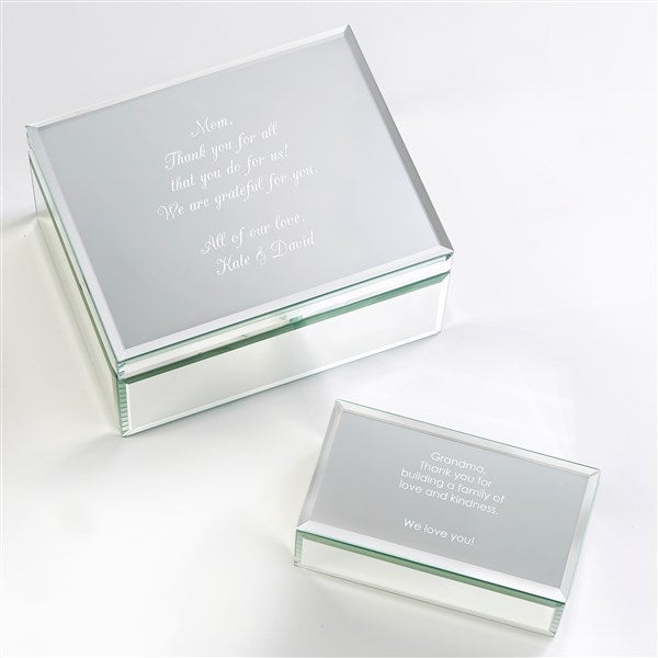 Personalized Write Your Own Mirrored Jewelry Box For Her - Large