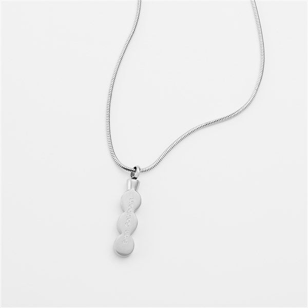 Engraved Memorial Jeweled Infinity Urn Necklace
