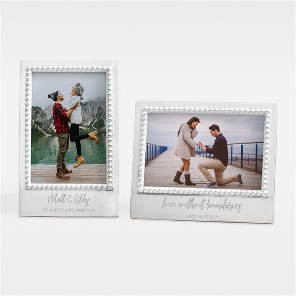 Engraved Mariposa Engagement Message Statement Frame