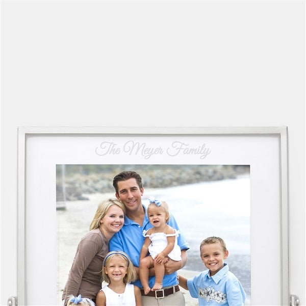 Engraved Silver Floating 5x7 Family Picture Frame