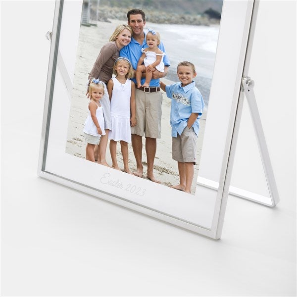 Engraved Silver Floating 5x7 Family Picture Frame