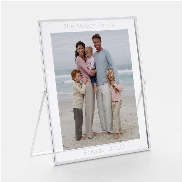 Engraved Silver Floating Large Family Picture Frame 8x10