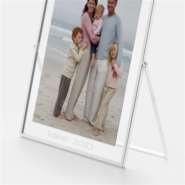 Engraved Silver Floating Large Family Picture Frame 8x10