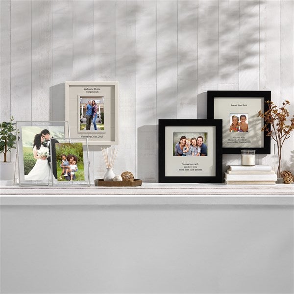 Engraved Silver Floating Large Family Picture Frame 8x10