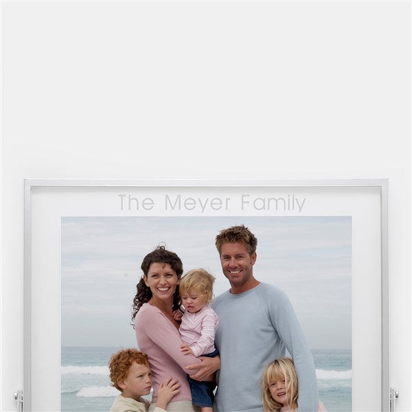 Engraved Silver Floating Large Family Picture Frame 8x10