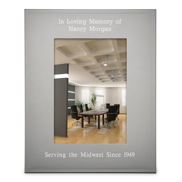 Engraved Office Tremont Gunmetal 5x7 Picture Frame- Vertical/Portrait