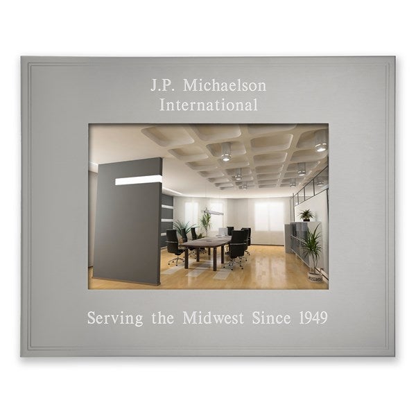 Engraved Office Tremont Gunmetal 5x7 Picture Frame- Horizontal/Landscape