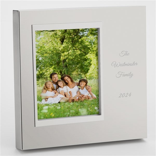 Engraved Silver Uptown 4x6 Picture Frame- Vertical/Portrait