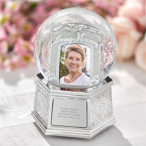 Engraved Memorial Photo Snow Globe