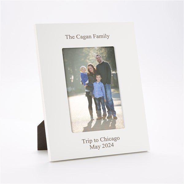 Engraved Family Everyday White 5x7 Picture Frame
