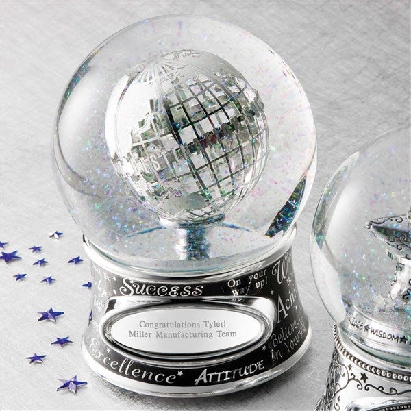 Engraved Success Recognition Snow Globe