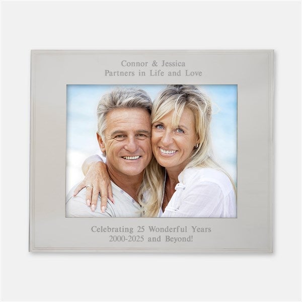 Tremont Engraved Silver Picture Frame - Horizontal 8x10