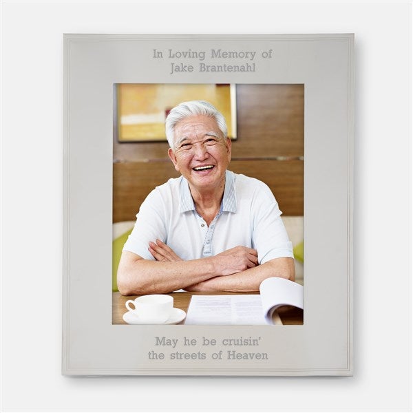 Memorial Personalized Tremont Silver 8x10 Picture Frame